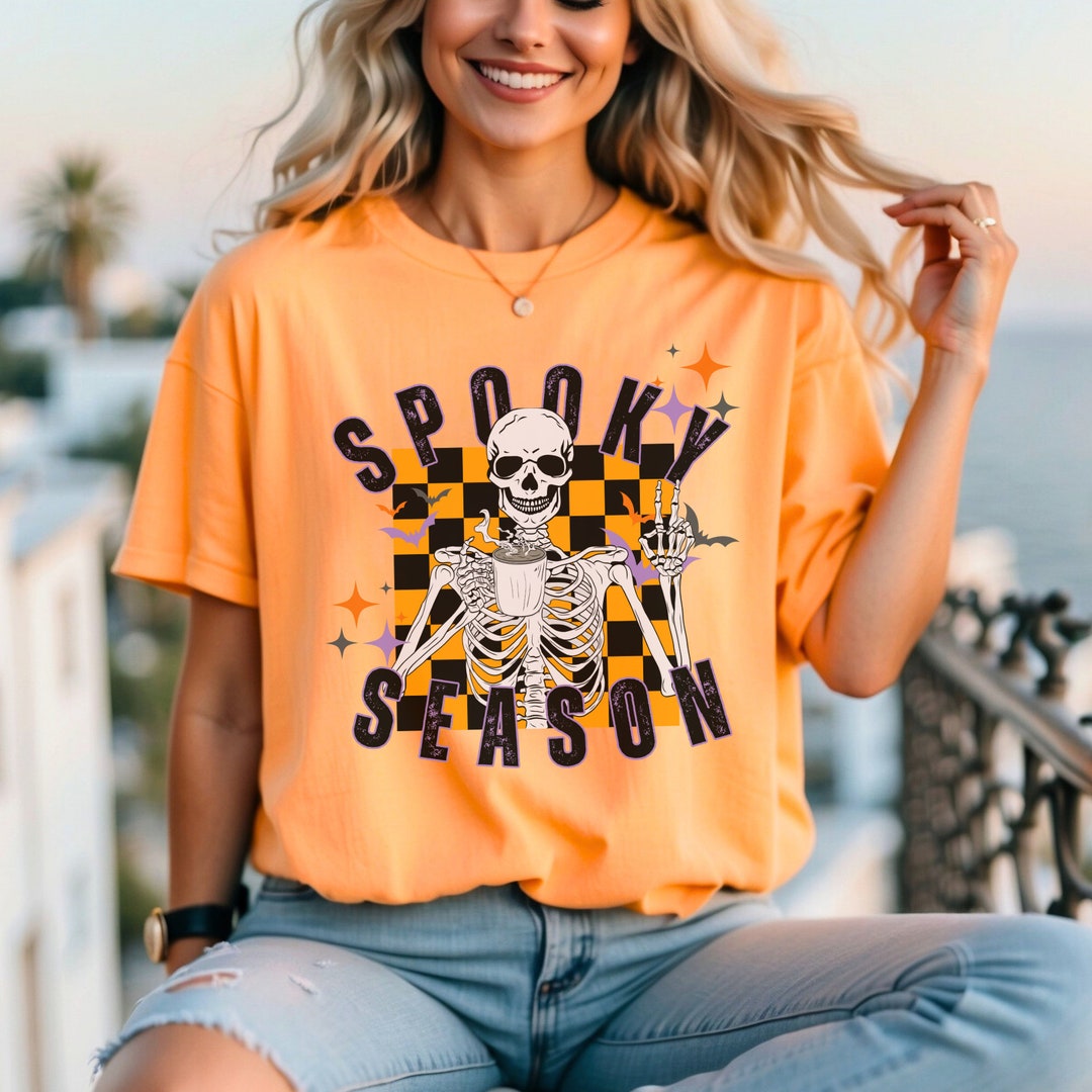 Halloween Shirt, Comfy Halloween Tshirt, Spooky Season Shirt, Ghost ...