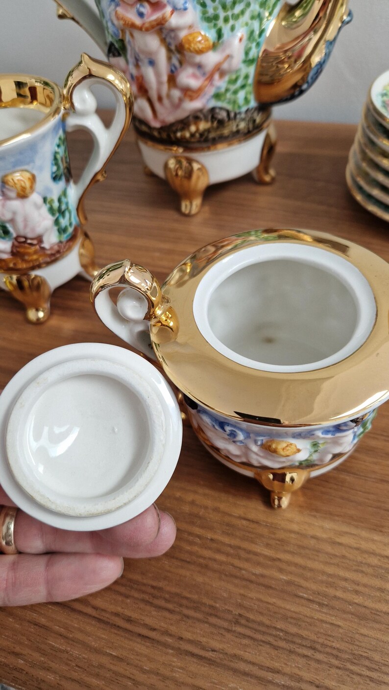 Vintage Capodimonte Tea/coffee Set - Etsy