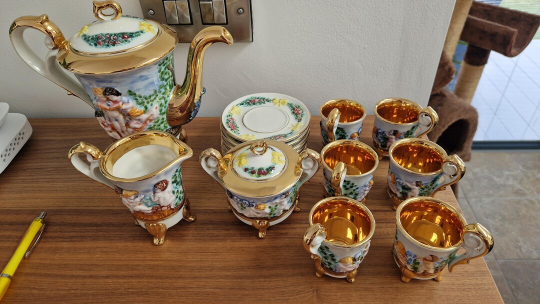 Vintage Capodimonte Tea/coffee Set - Etsy