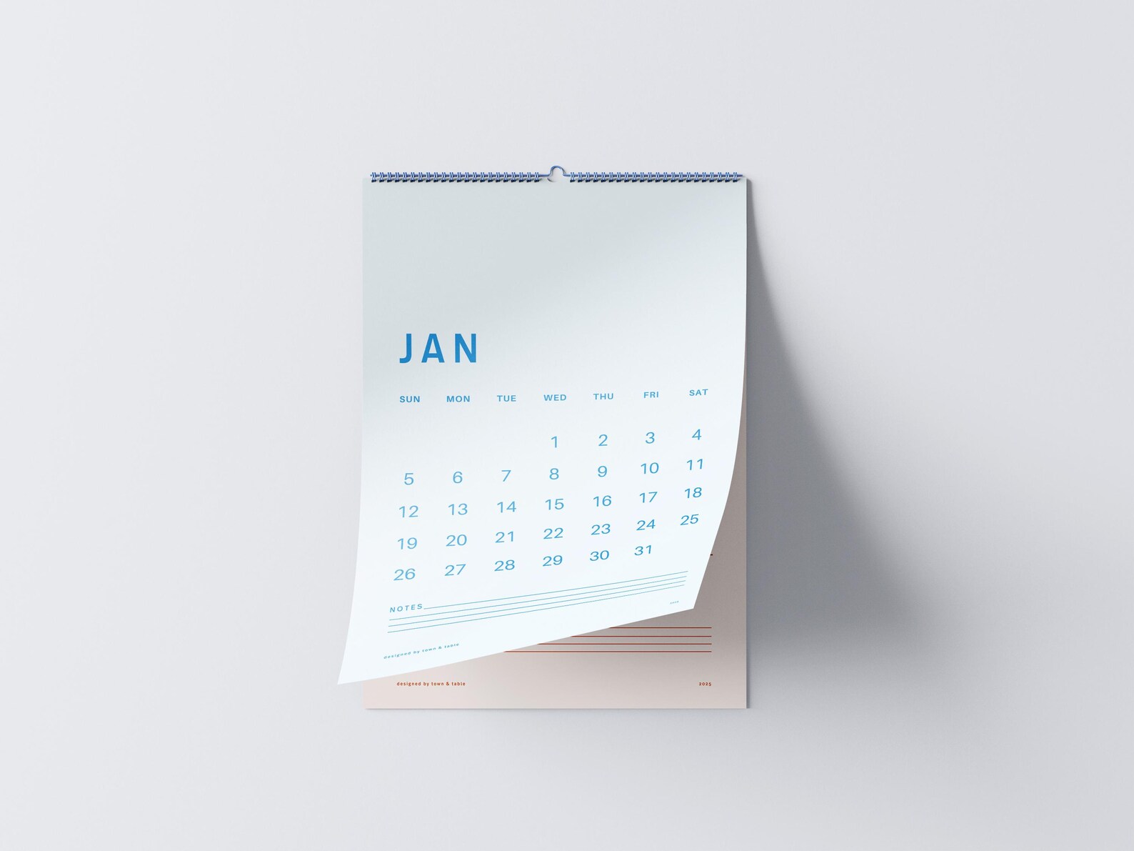 Bright 2025 Calendar original Design by Town & Table - Etsy