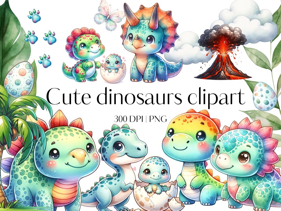 34 Cute Dinosaur Clipart Dinosaurs Clipart Dinosaur Egg Dinosaur PNG ...