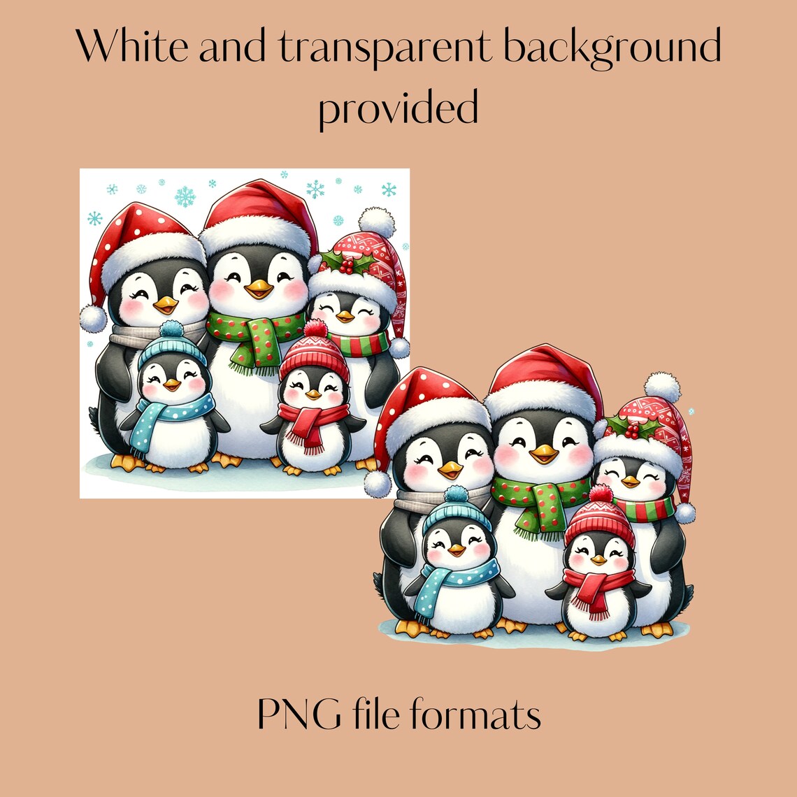 20 Watercolor Penguin Clipart Penguin Family Clipart Cliparts Bundle ...