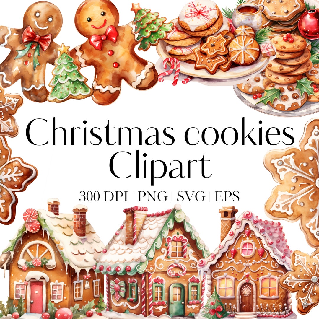 15 Christmas Cookies Clipart Bundle Christmas Decoration Clipart ...