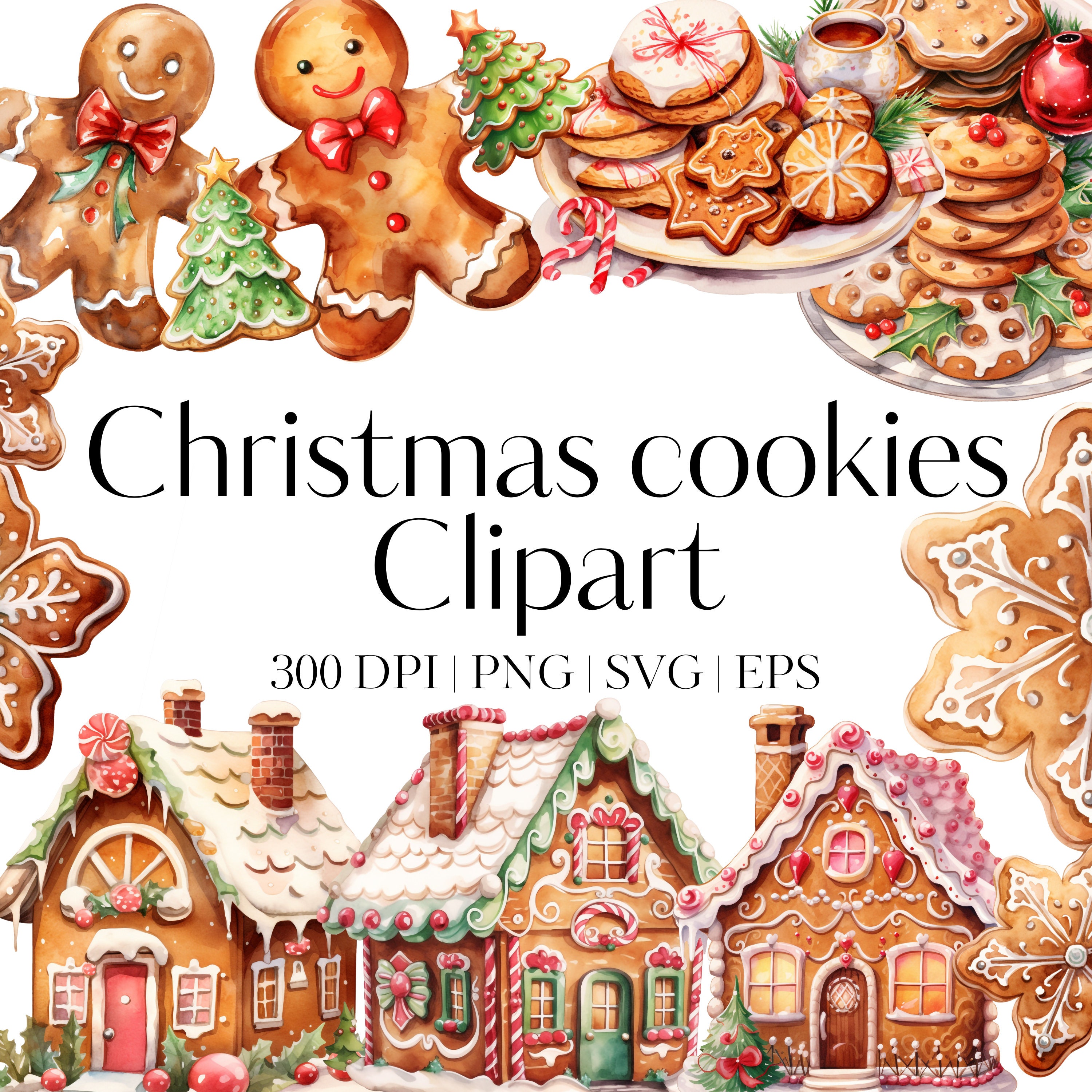 15 Christmas Cookies Clipart Bundle Christmas Decoration Clipart ...