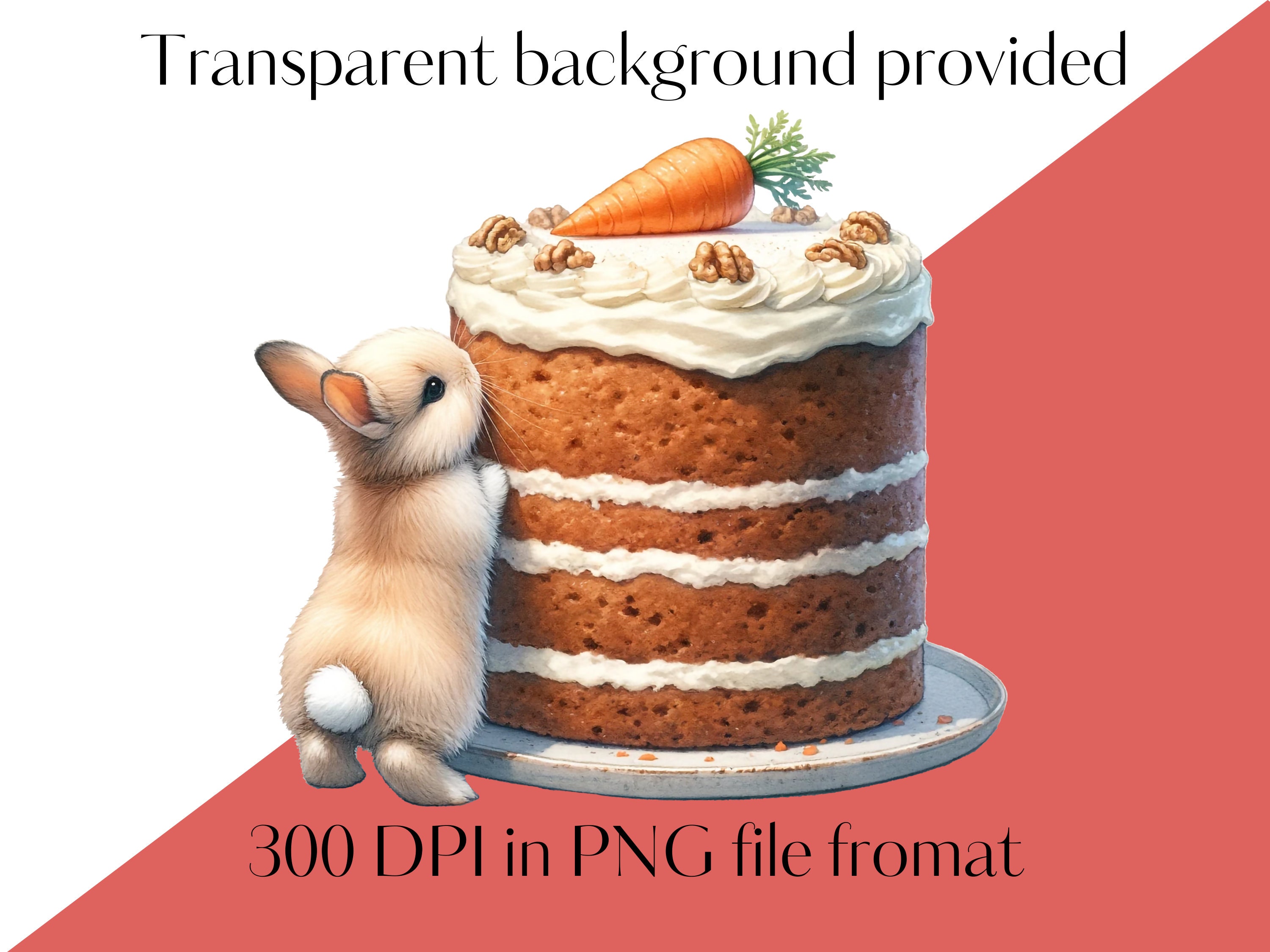 17 Watercolor Carrot Clipart PNG Cute Bunny Clipart Rabbit Clipart ...