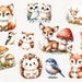 23 Woodland Animals Clipart Forest Clipart PNG SVG Designs Mushroom ...