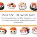 20 Cute Sushi Clipart Food Clipart Sushi PNG Watercolor Sushi Clipart ...