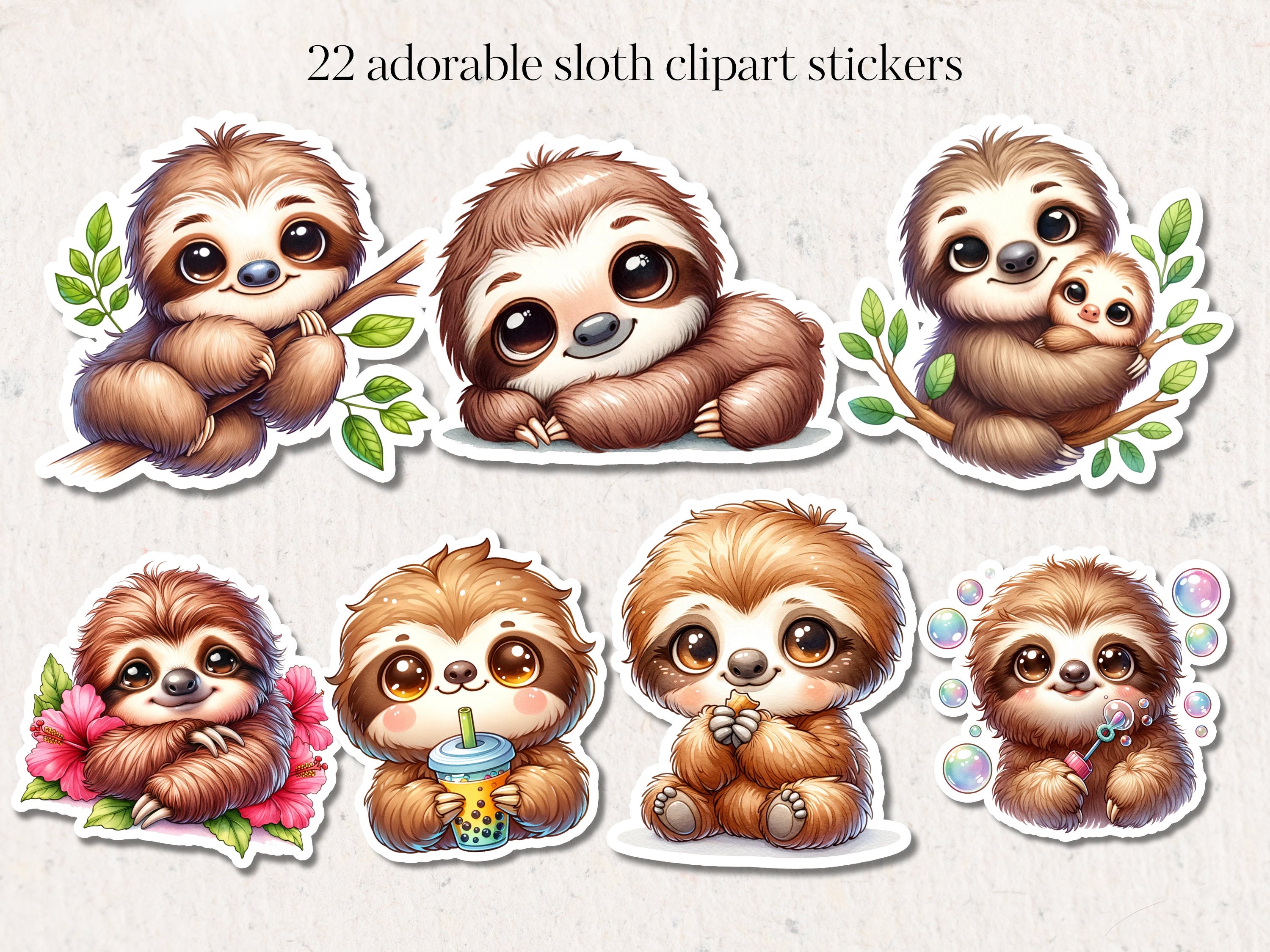 22 Cricut Stickers Clipart - Sticker PNG Bundle - Printable Clipart ...