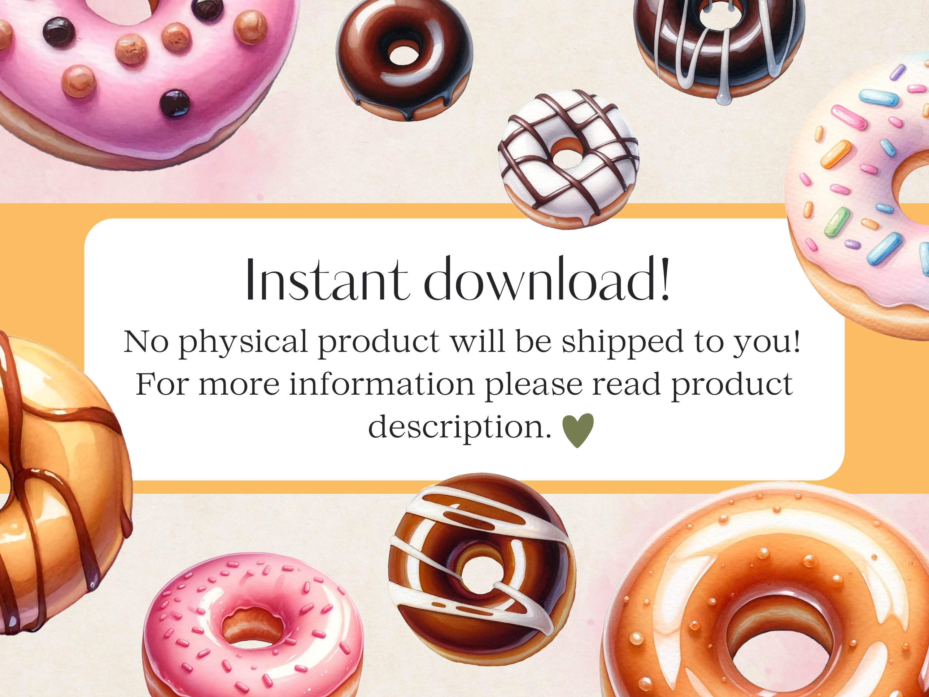 20 Doughnut Clipart Donut Clipart Food Clipart Treats Clipart Bakery ...