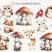 23 Woodland Animals Clipart Forest Clipart PNG SVG Designs Mushroom ...