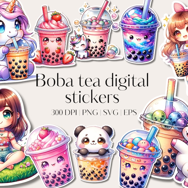 Boba Tea Sticker - Etsy