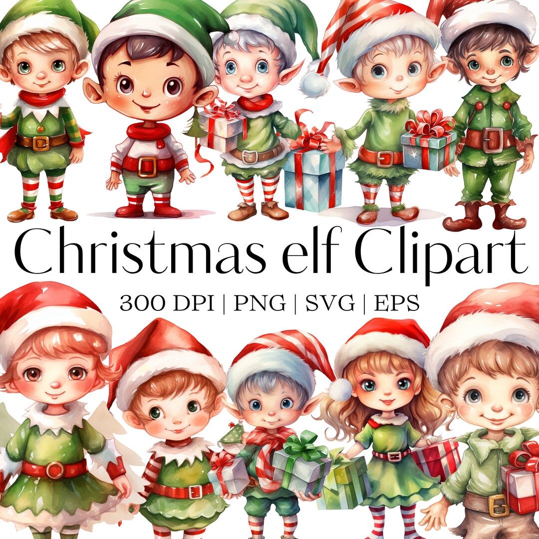 16 Christmas Elf Clipart Bundle Christmas Elf Svg Christmas Elf Png ...