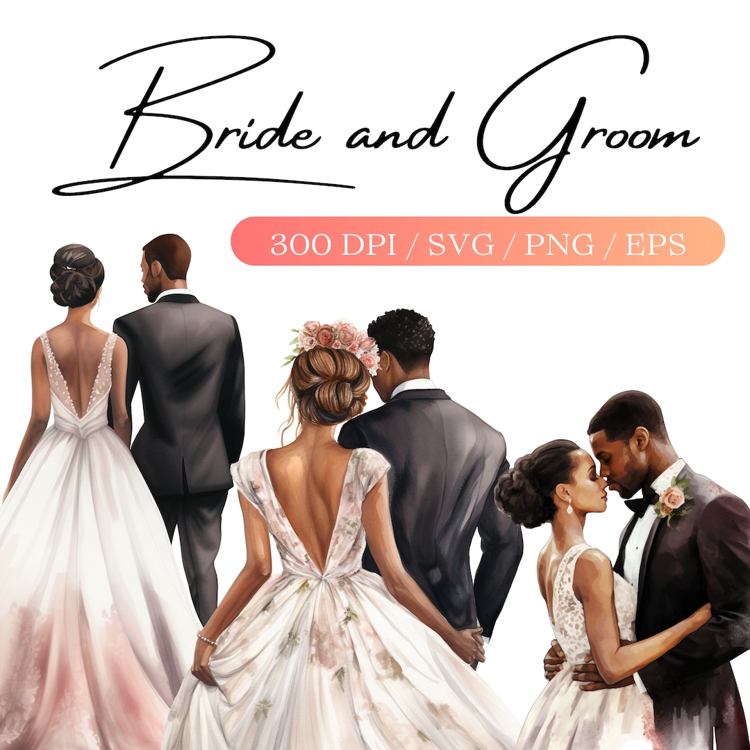 10 Bride and Groom SVG Transparent Background Husband and Wife PNG ...