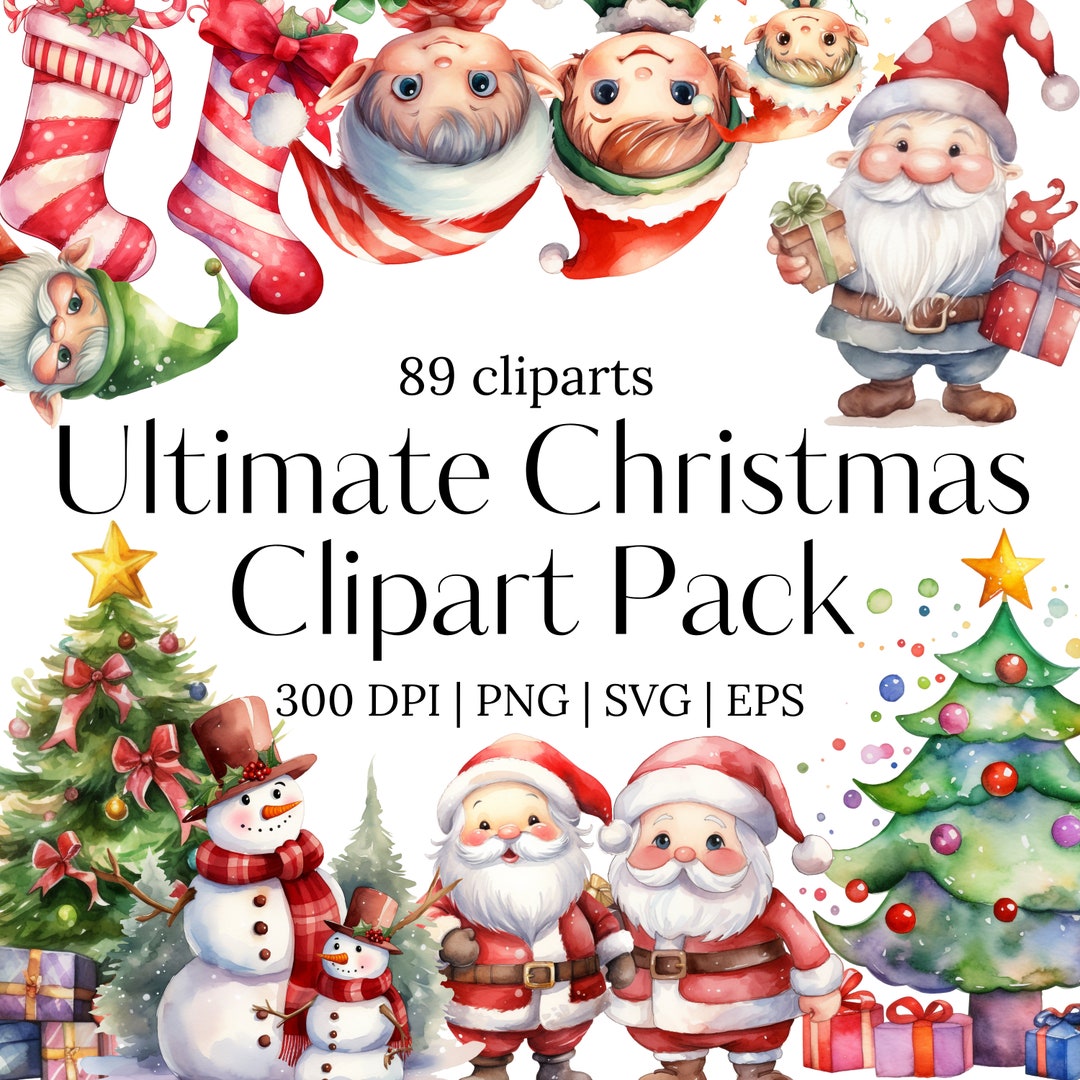 Ultimate Christmas Clipart Bundle 89 Christmas Cliparts SVG, PNG, EPS ...