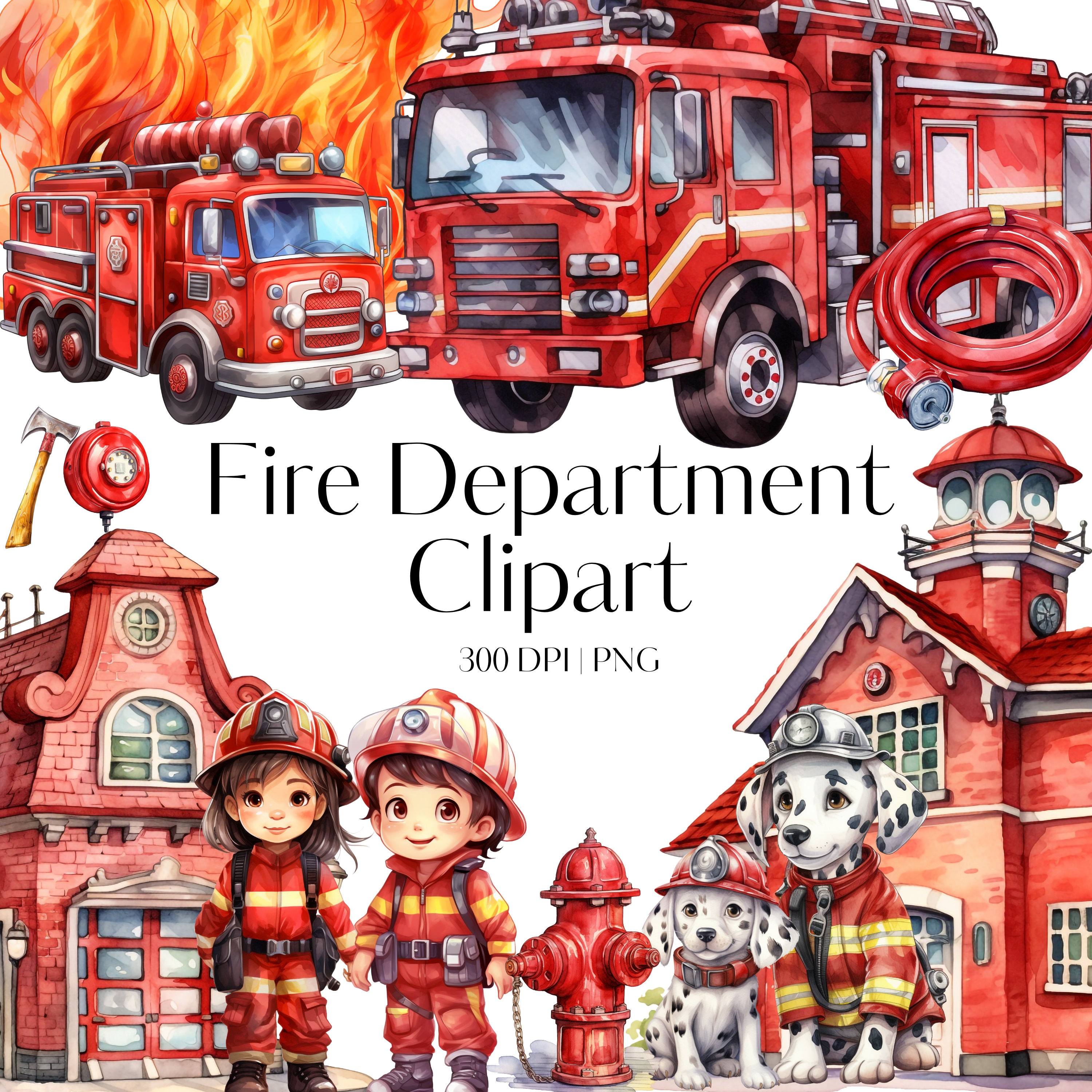 30 Fire Department Clipart PNG Fire Station Clipart Fire Fighter ...