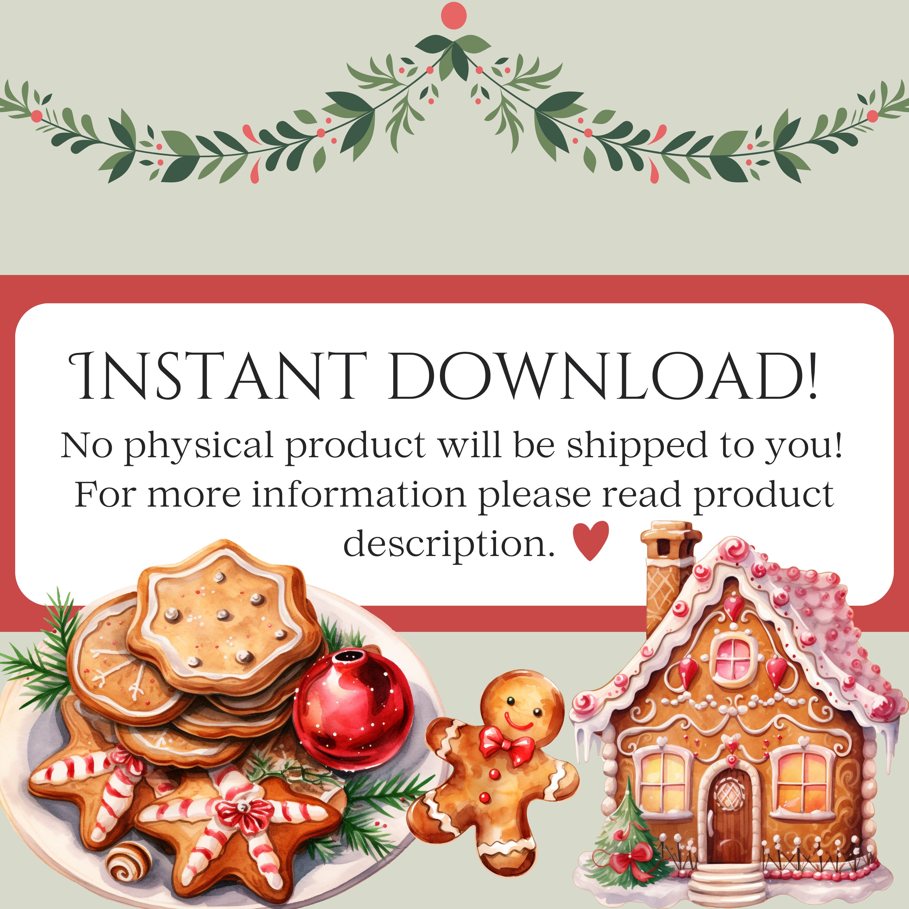 15 Christmas Cookies Clipart Bundle Christmas Decoration Clipart ...