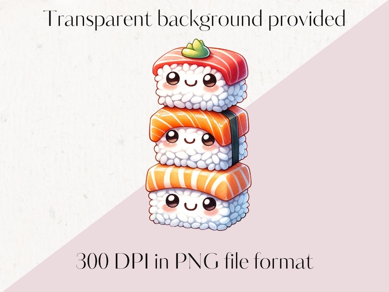 20 Cute Sushi Clipart Food Clipart Sushi PNG Watercolor Sushi Clipart ...