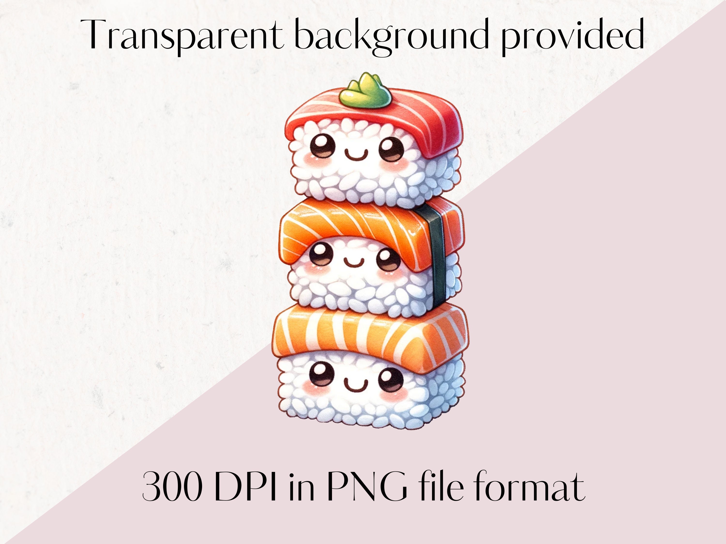 20 Cute Sushi Clipart Food Clipart Sushi PNG Watercolor Sushi Clipart ...