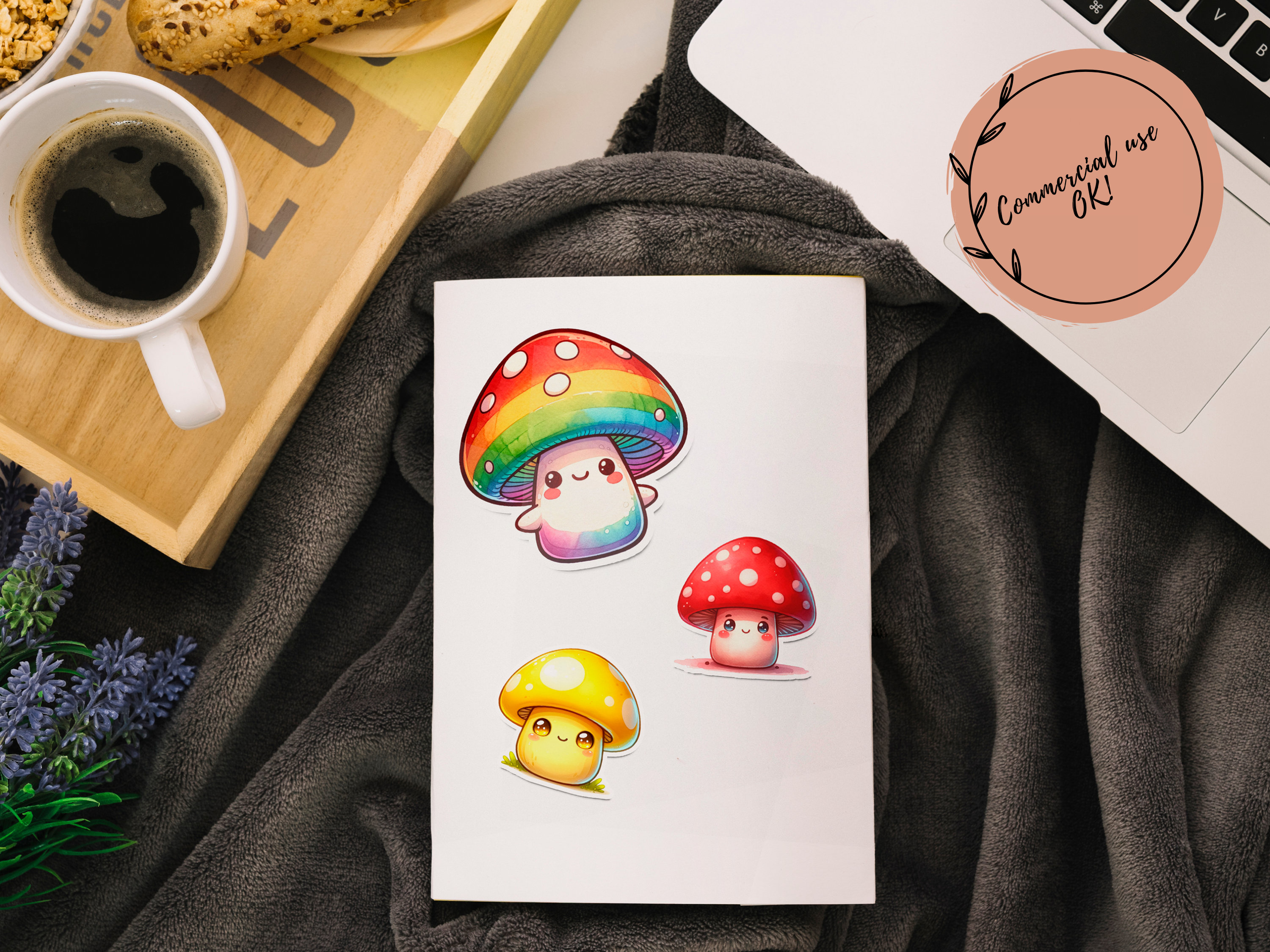 30 Watercolor Cute Mushroom PNG Bundle Mushroom Clipart Printable ...