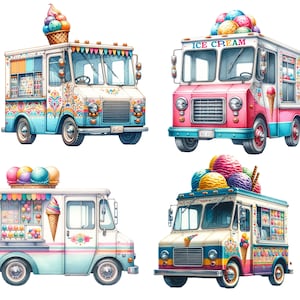 15 Ice Cream Truck Clipart Ice Cream Clipart Clipart Bundle Ice Cream ...