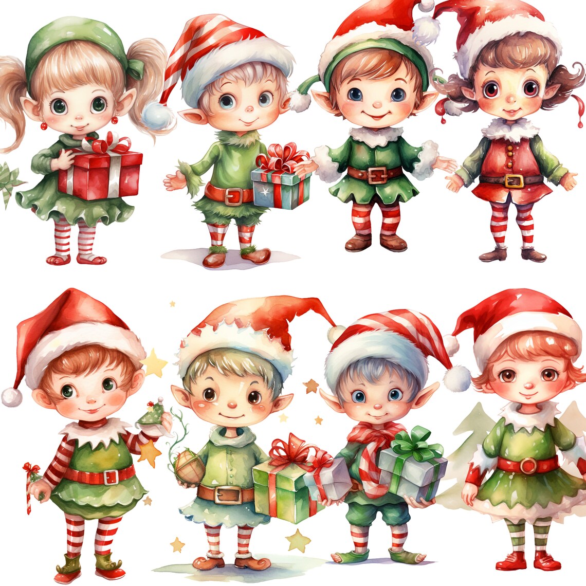 16 Christmas Elf Clipart Bundle Christmas Elf Svg Christmas Elf Png ...