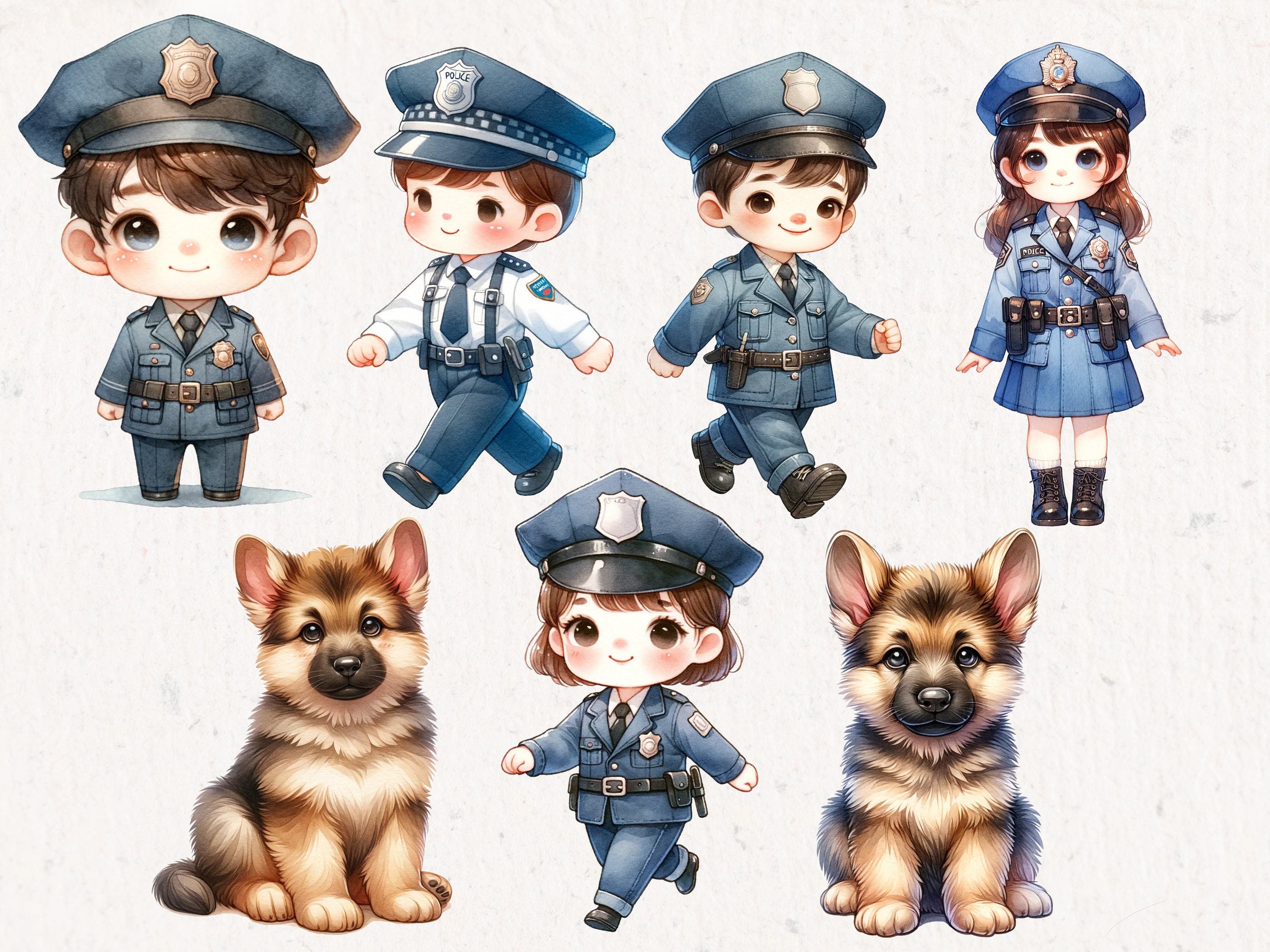 23 Police Department Watercolor Clipart PNG Police Clipart Police ...