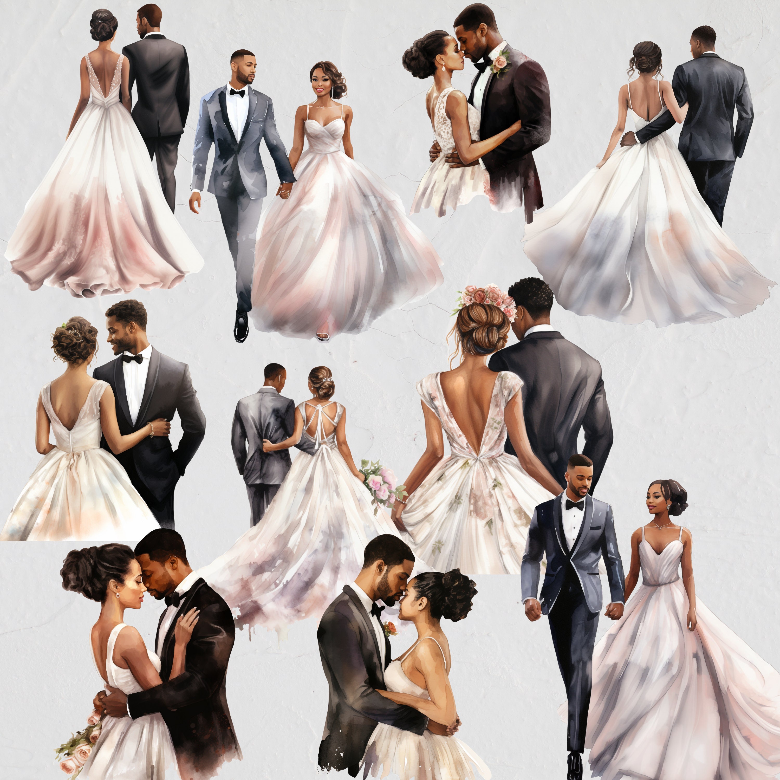 10 Bride and Groom SVG Transparent Background Husband and Wife PNG ...