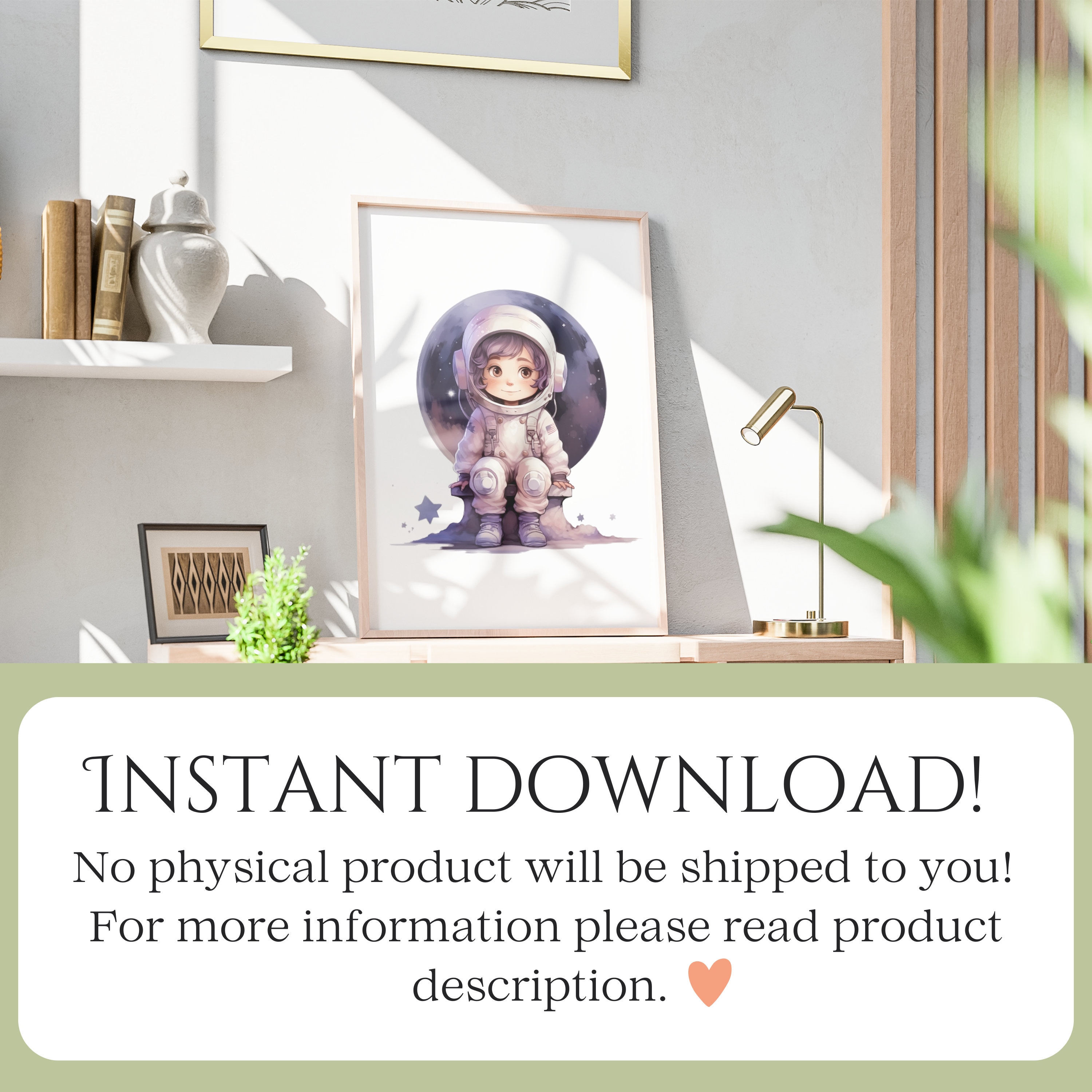 Girl Astronaut Clipart 1 PNG JPG Space Clipart Astronaut Wall Art ...