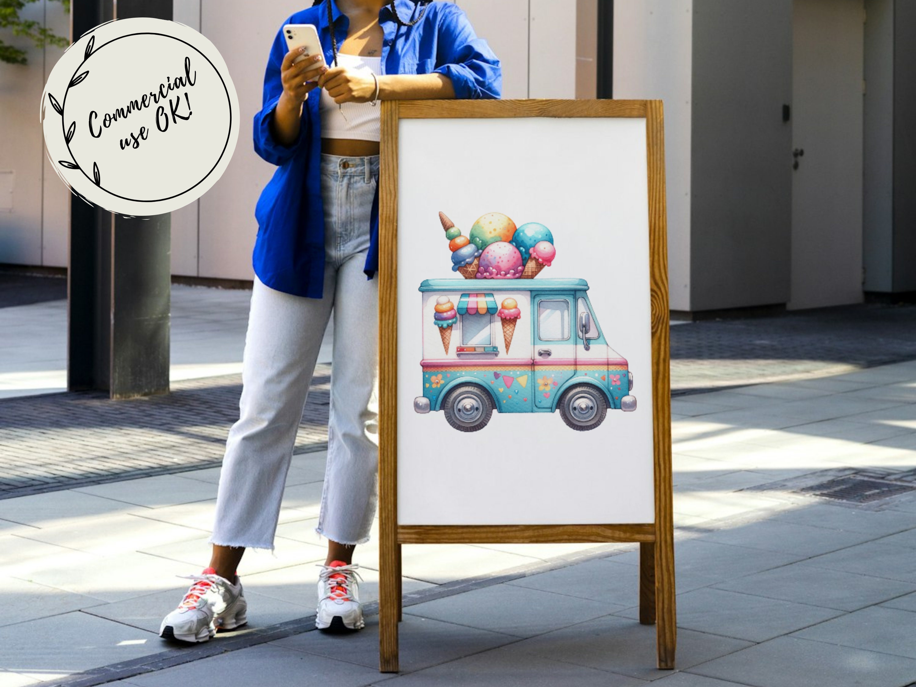 15 Ice Cream Truck Clipart Ice Cream Clipart Clipart Bundle Ice Cream ...