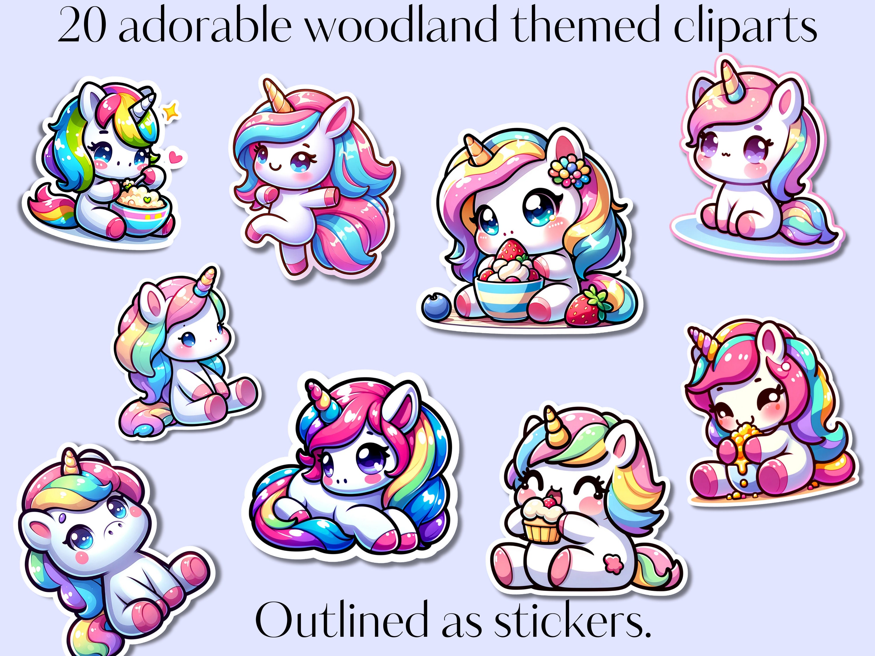 20 Cricut Stickers Clipart - Sticker PNG Bundle - Printable Clipart Stickers - Vector Files ...