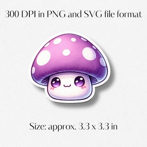 30 Watercolor Cute Mushroom PNG Bundle Mushroom Clipart Printable ...
