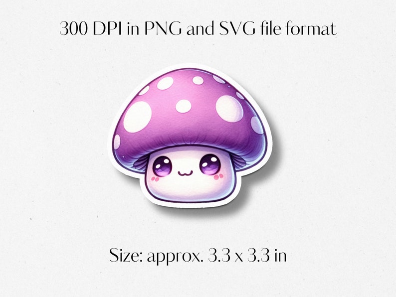 30 Watercolor Cute Mushroom PNG Bundle Mushroom Clipart Printable ...