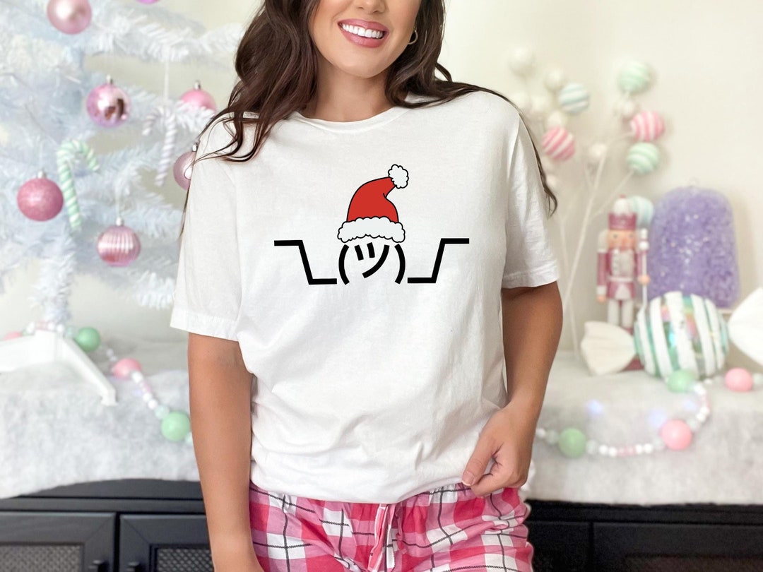 Funny Shrug Emote Christmas Shirt, Holiday Party Tee - Etsy
