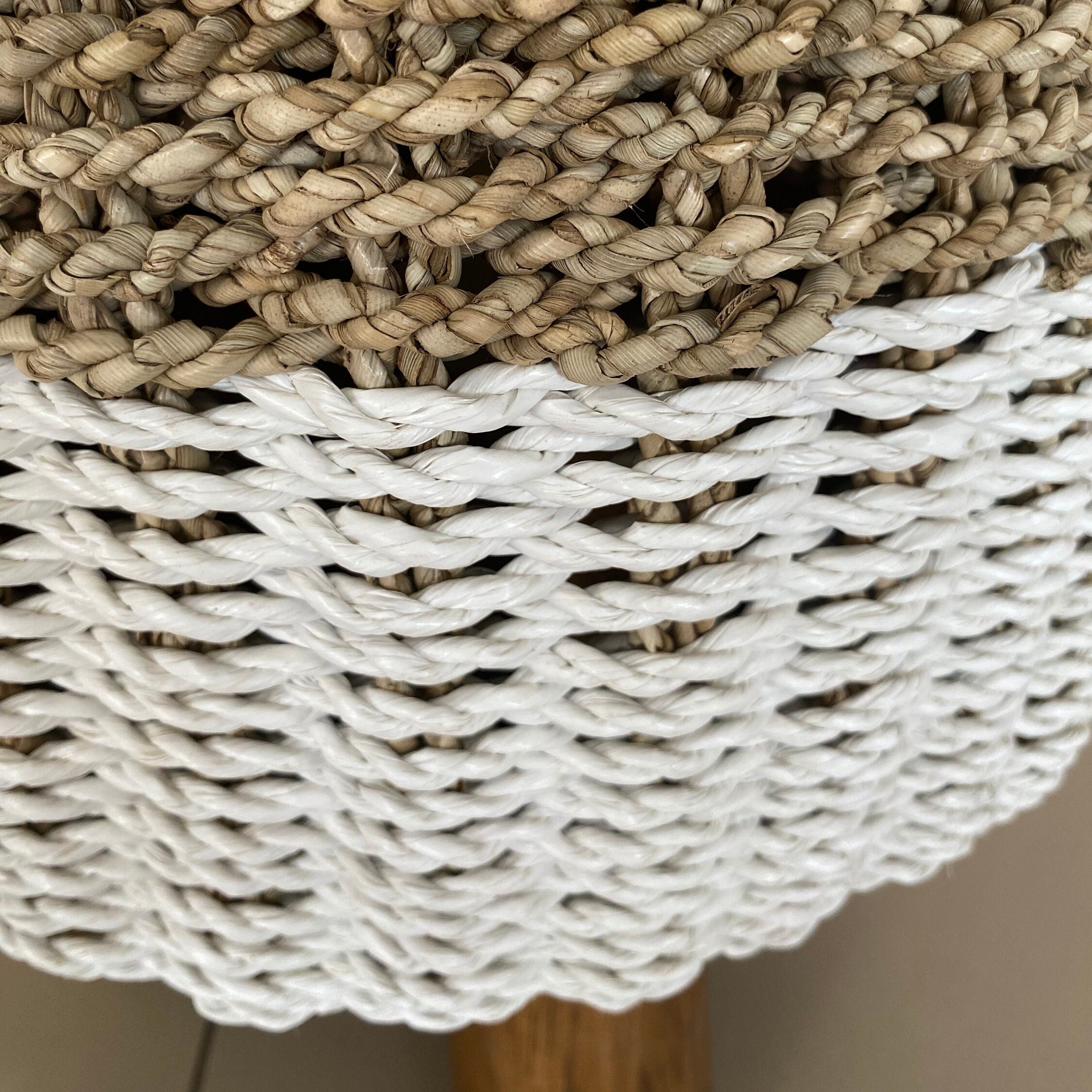 Handmade Wicker Hemp Rope Pouf Ottoman Chair 3-colors - Etsy