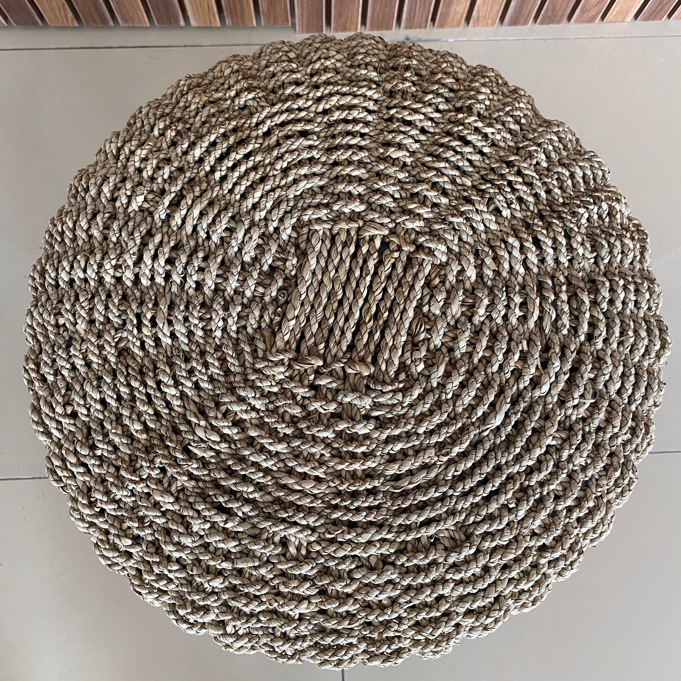 Handmade Wicker Hemp Rope Pouf Ottoman Chair 3-colors - Etsy