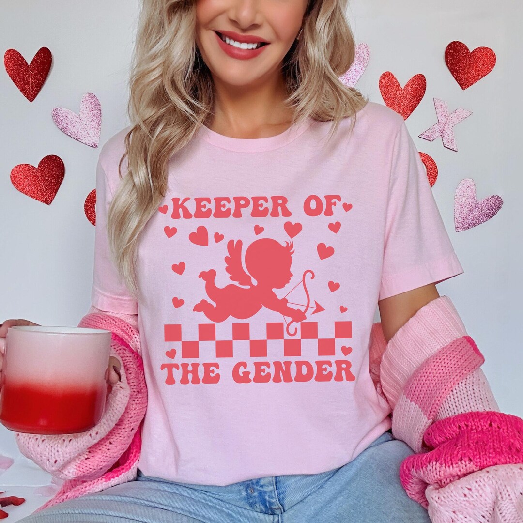 Cupid Valentine Gender Reveal Shirt Keeper of the Gender Tee Winter ...