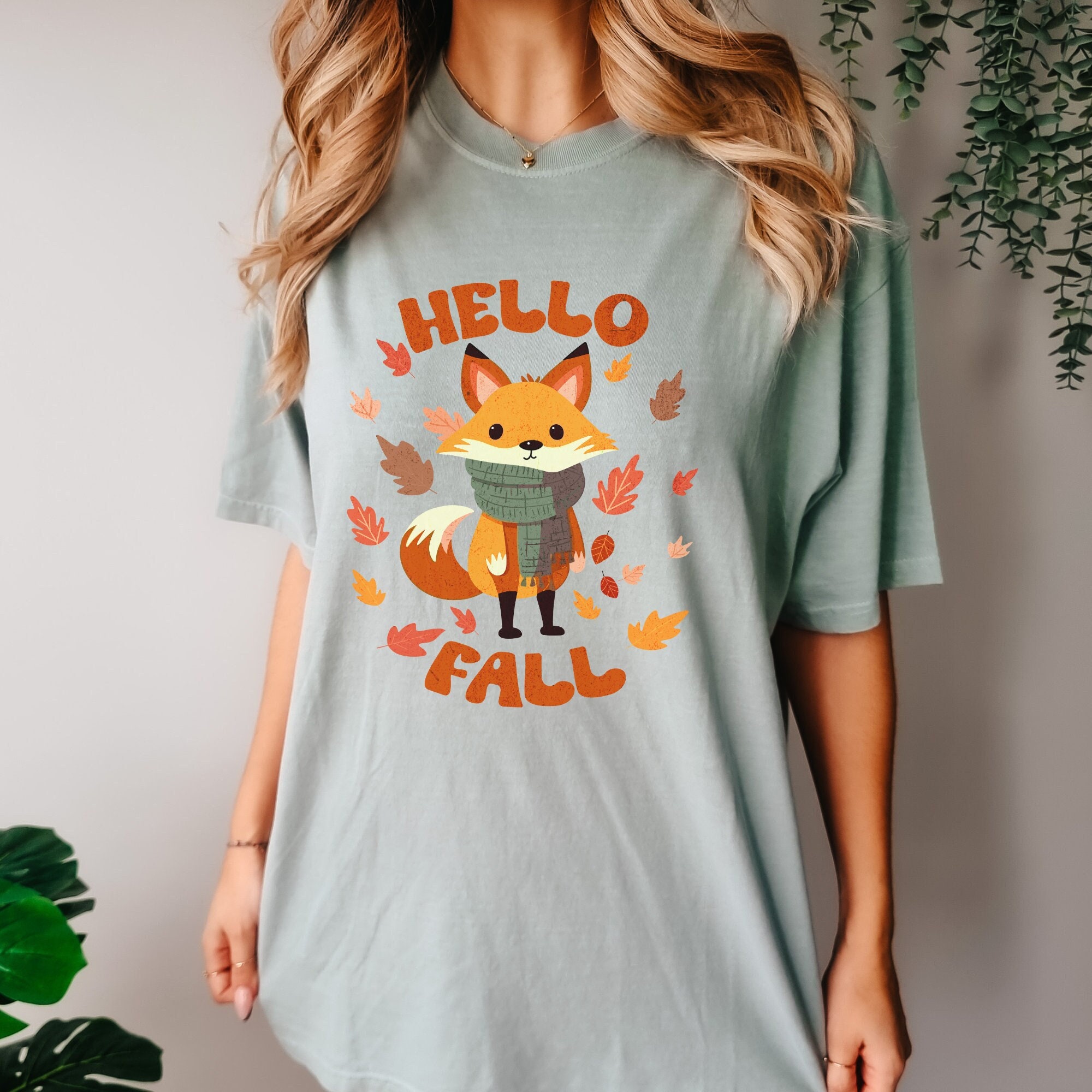 Hello Fall Shirt Fox Shirt Comfort Colors Fall Shirt Retro - Etsy