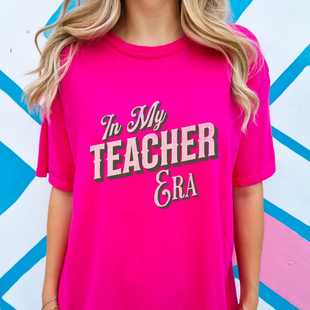 Retro Teacher Shirt, Comfort Colors Teacher Tshirt, in My Teacher Era ...