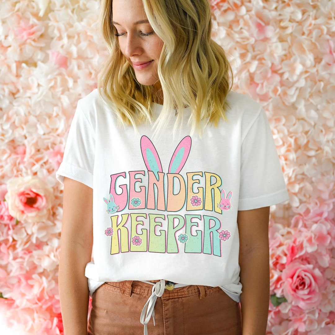Spring Gender Reveal Announcement T-shirt Easter Gender Keeper Shirt ...