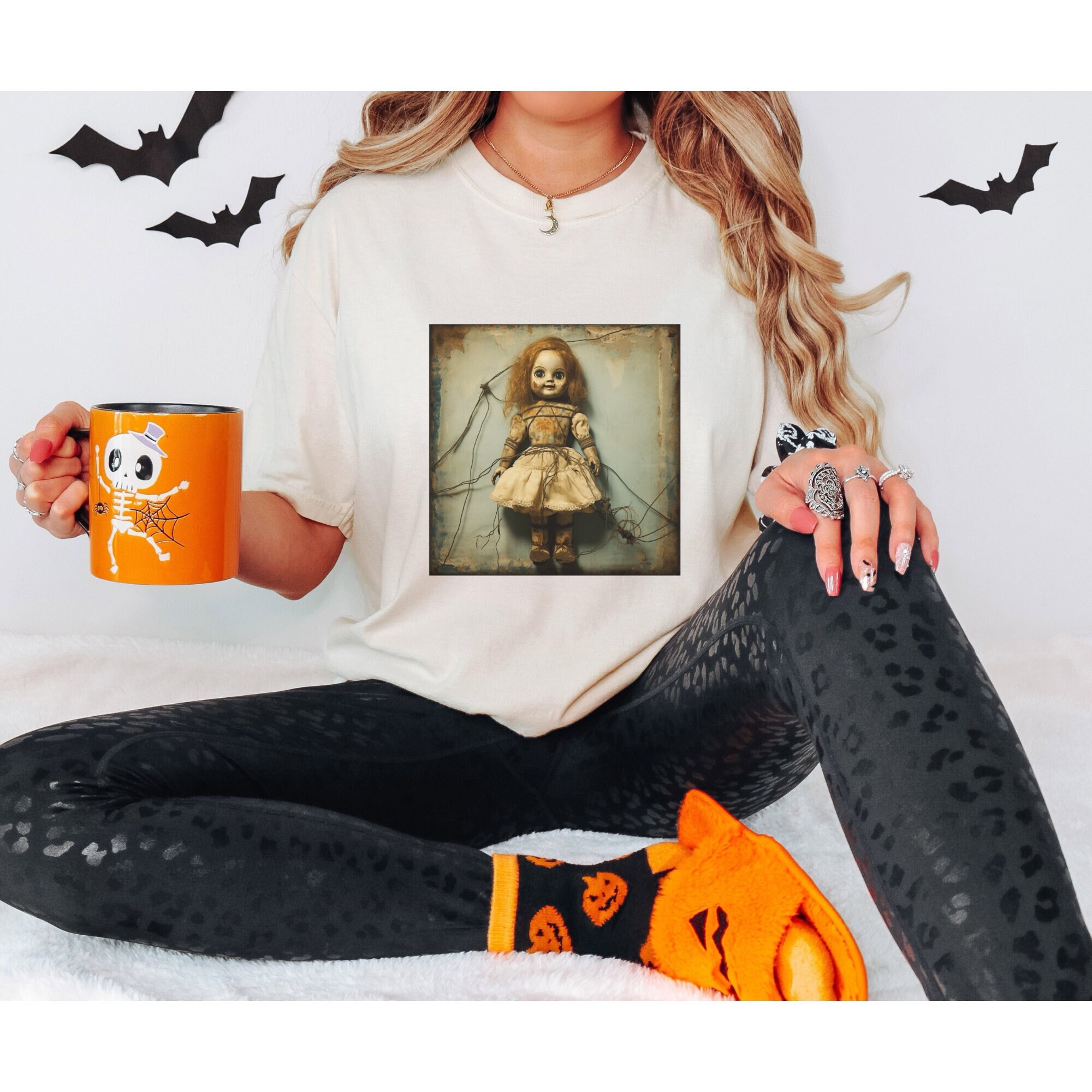 Creepy Shirt Spooky Doll Scary Halloween Shirt Comfort - Etsy