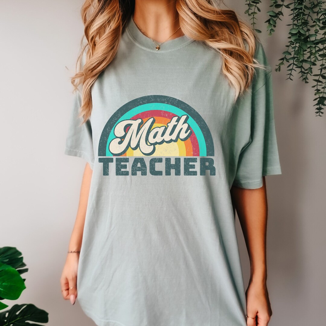 Math Teacher Shirt, Retro Teacher Shirt, Comfort Colors Shirt, Math ...