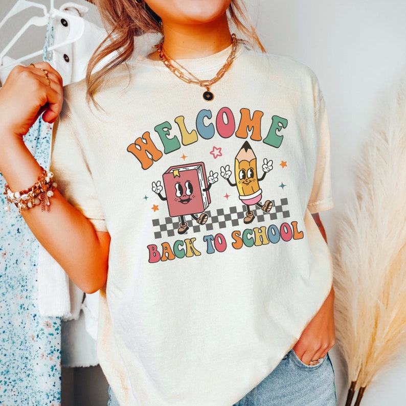 Welcome Back to School Teacher Shirt, Retro Teacher Tee, First Day of ...