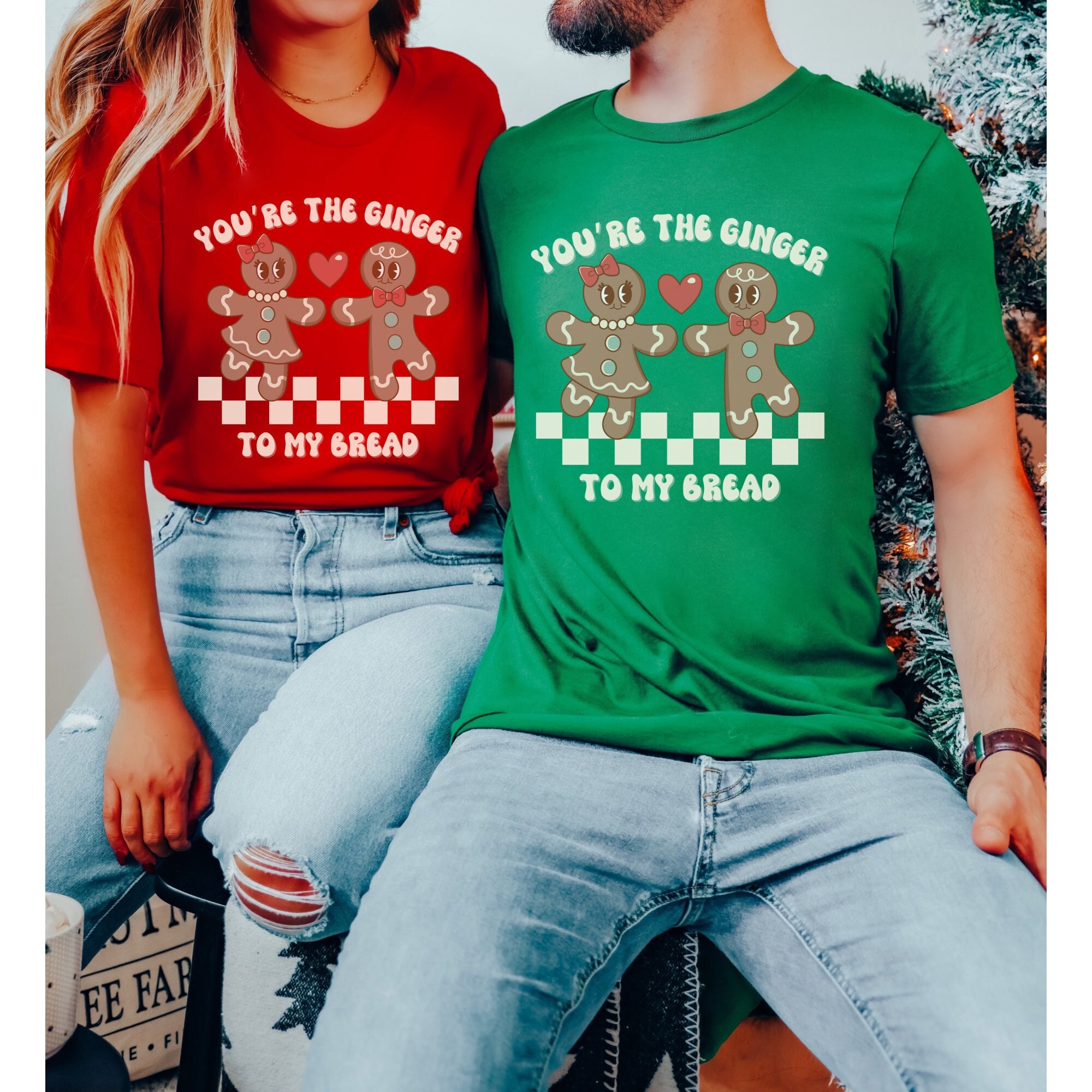 Funny Matching Couples Christmas Shirts, Gingerbread Shirt, Our First ...