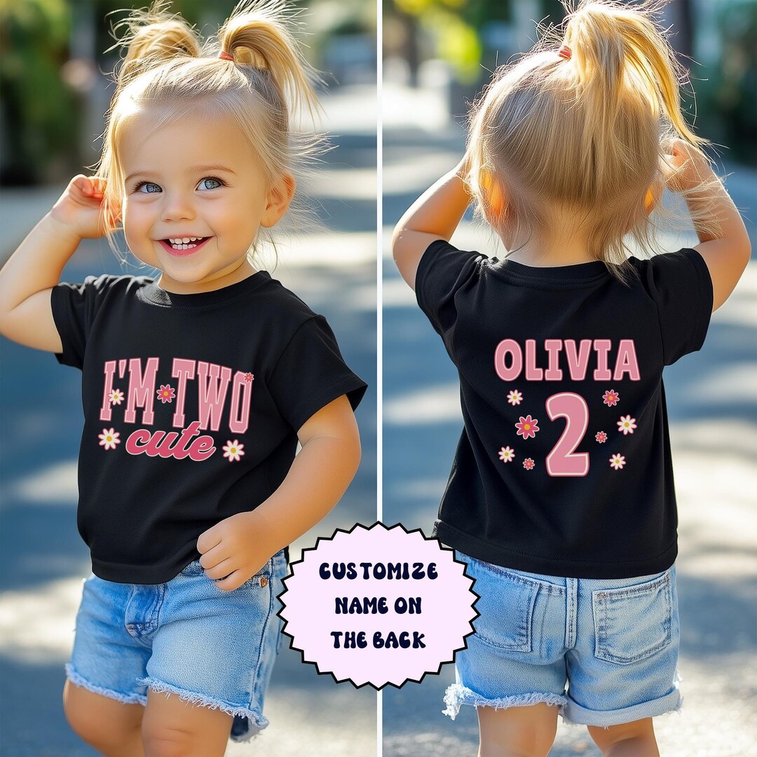 Girls 2nd Birthday Outfit I'm Two Cute Shirt Daisy Birthday Theme 2 ...