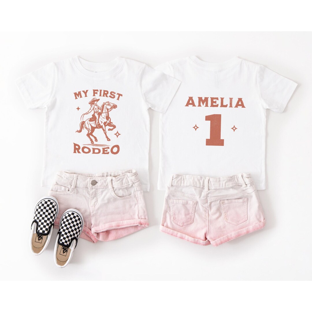 First Rodeo Birthday Girl Outfit Cowgirl 1st Birthday Shirt My 1st ...