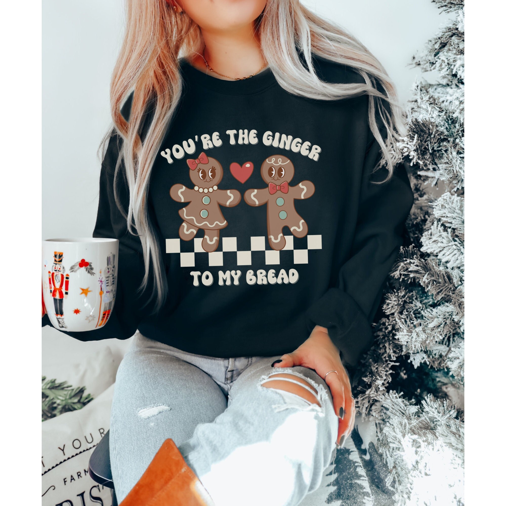 Matching Christmas Gingerbread Sweatshirt, Couples Sweaters, Holiday ...