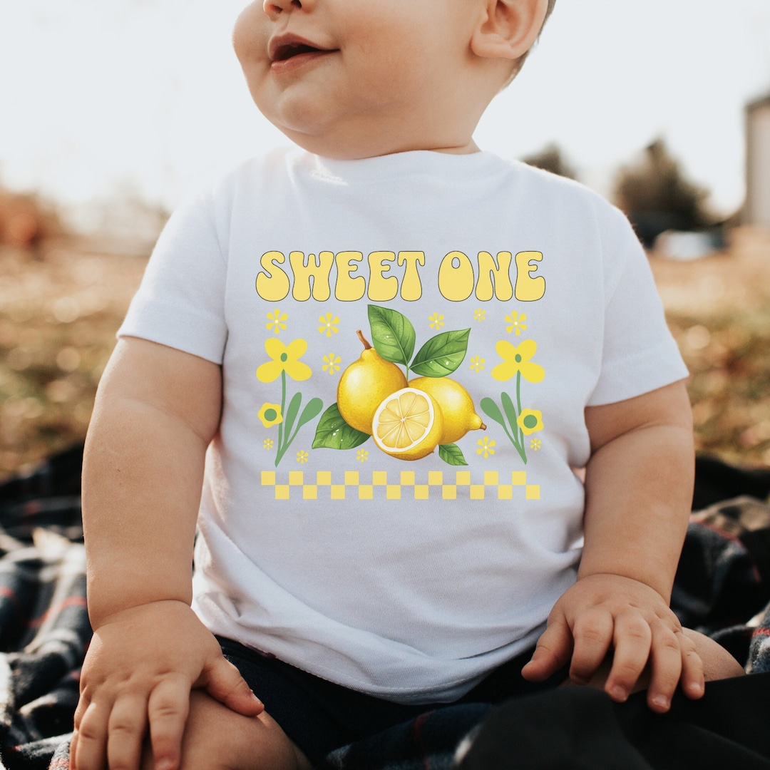 Sweet One Lemon First Birthday Family Party T-shirts Lemon Theme 1st ...