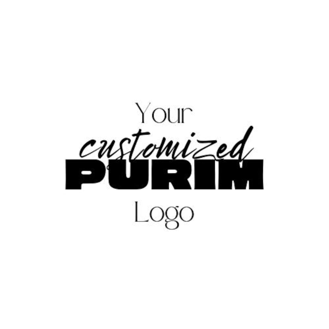 Custom Digital Purim Logo | Customized Purim Label | Any Design | Any ...