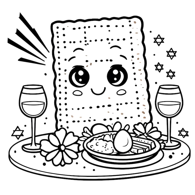 Passover Coloring Sheet Digital Download - Etsy