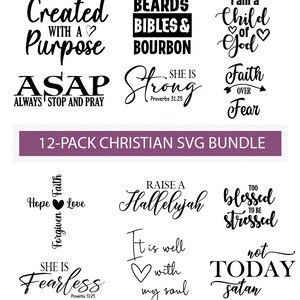 Christian SVG Bundle, Scripture Bundle, Instant Download, Bible Verse ...
